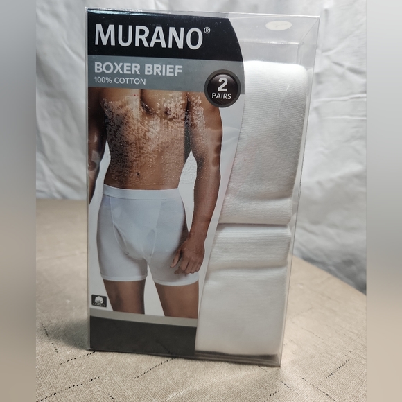 Murano | Underwear & Socks | Murano Mens Solid 2pack Cotton Boxer Brief ...
